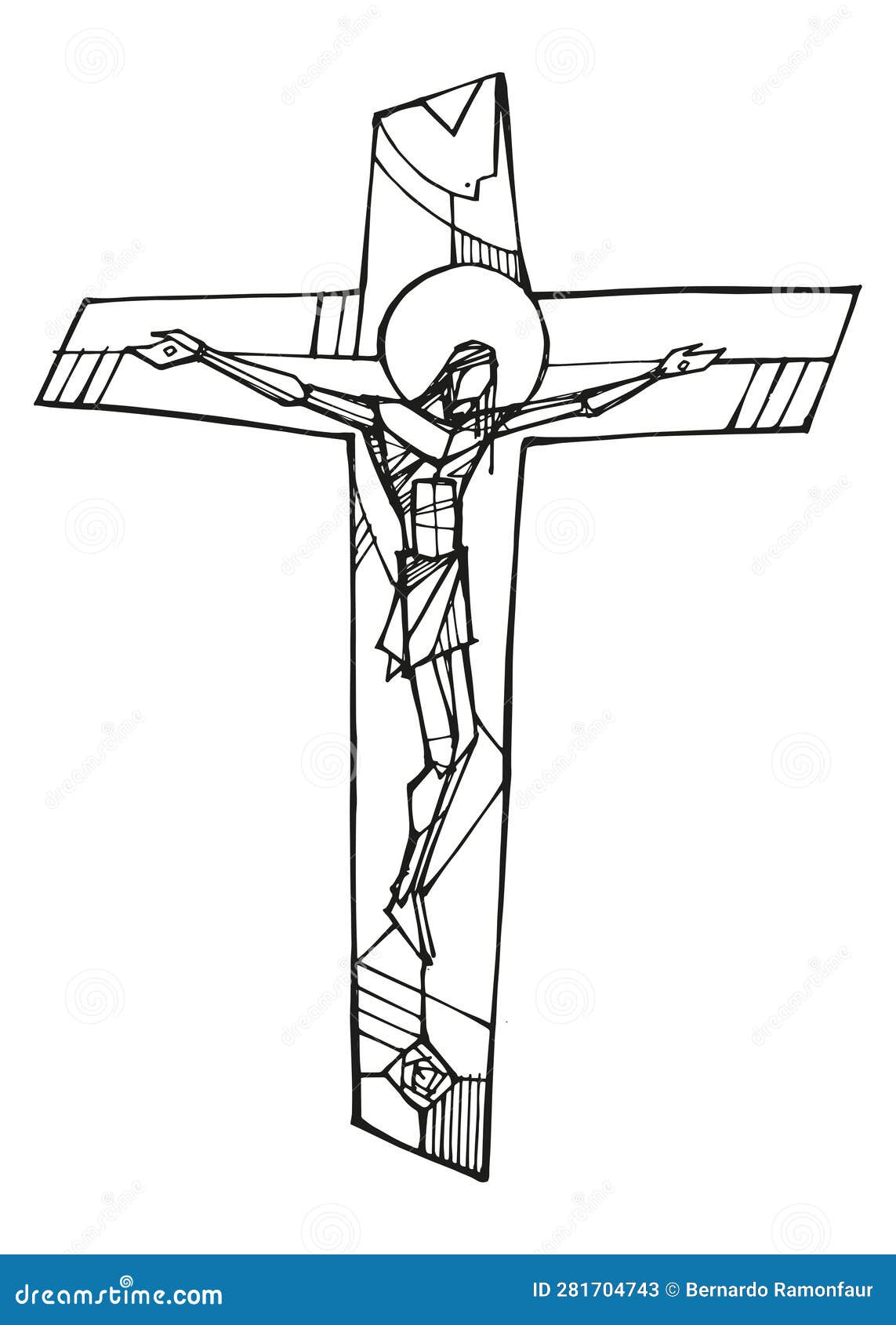 Hand Drawn Illustration of Christ Stock Vector - Illustration of ...