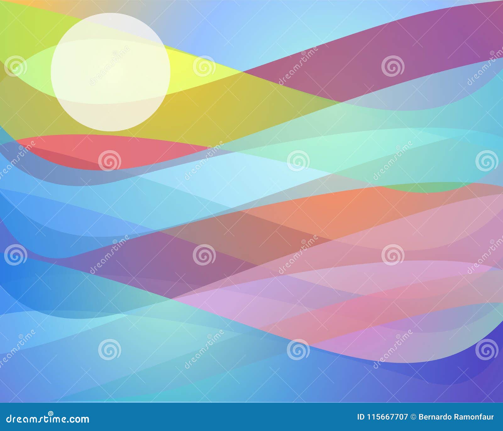 Soft Color Waves Vector Illustration Stock Vector - Illustration of ...