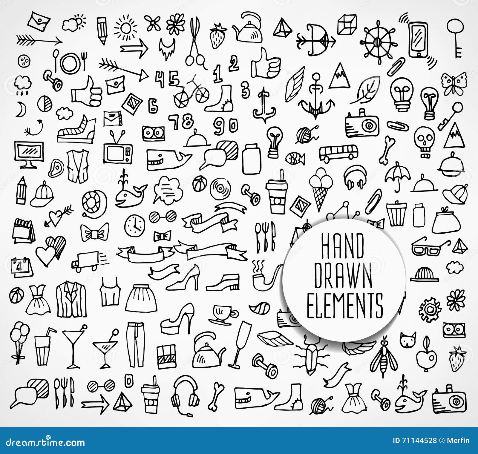 Hand Drawn Vector Illustration Stock Vector - Illustration of abstract ...