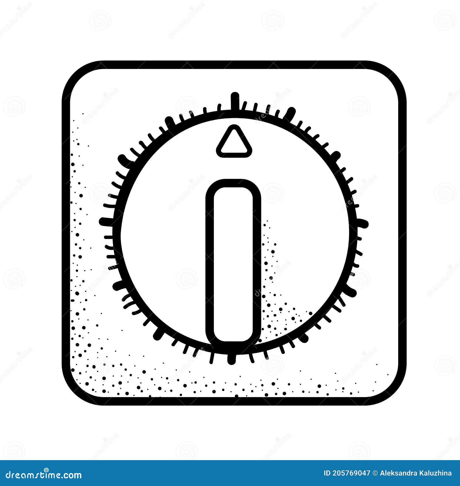 Hand Drawn Vector Illustration of Kitchen Timer Stock Vector ...