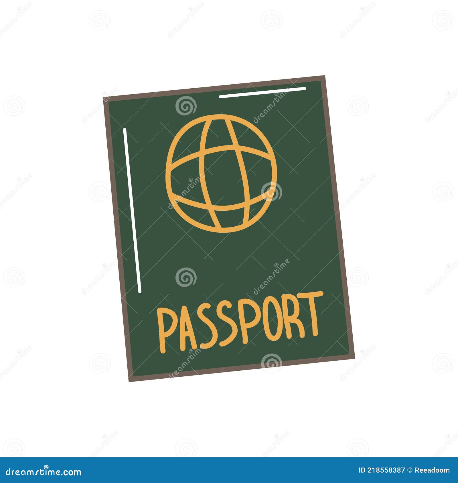 A Hand Drawn Vector Illustration of a Passport. Stock Vector ...