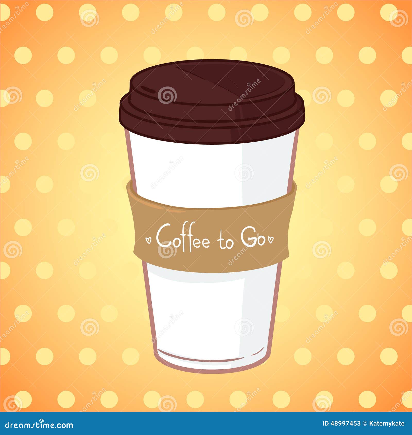 Hand Drawn Vector Illustration - Take Coffee To Go Stock Vector ...