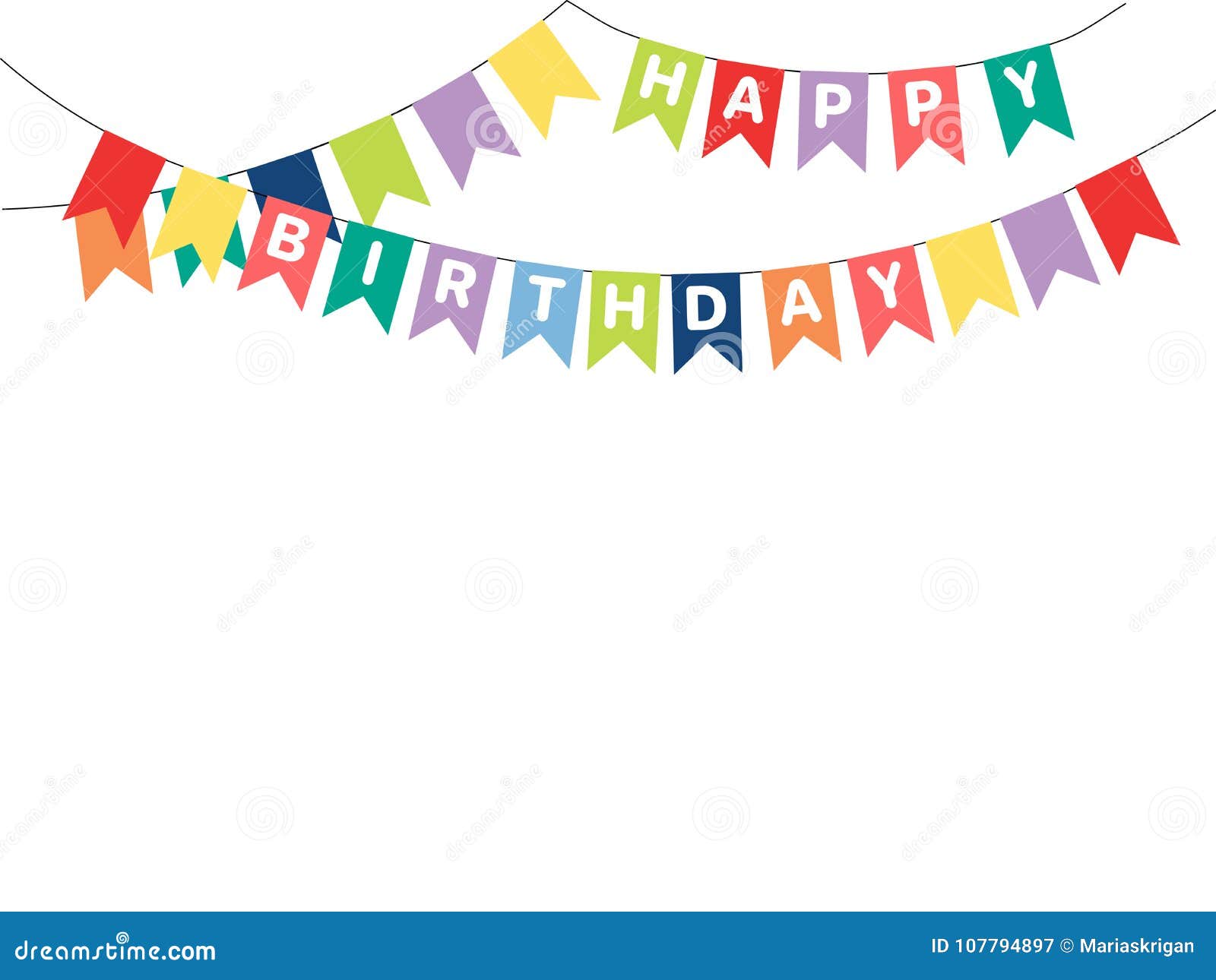 Birthday Bunting with Letters Stock Vector - Illustration of concept ...