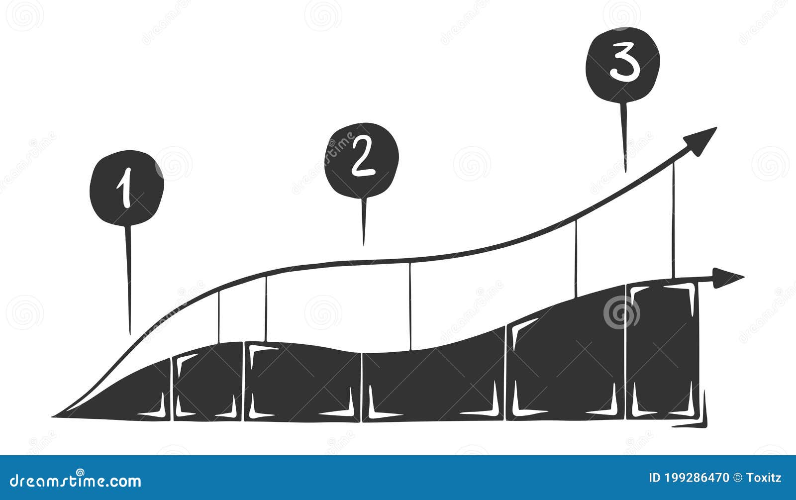 Hand Drawn Vector of Infographics, Isolated on White Background Stock ...