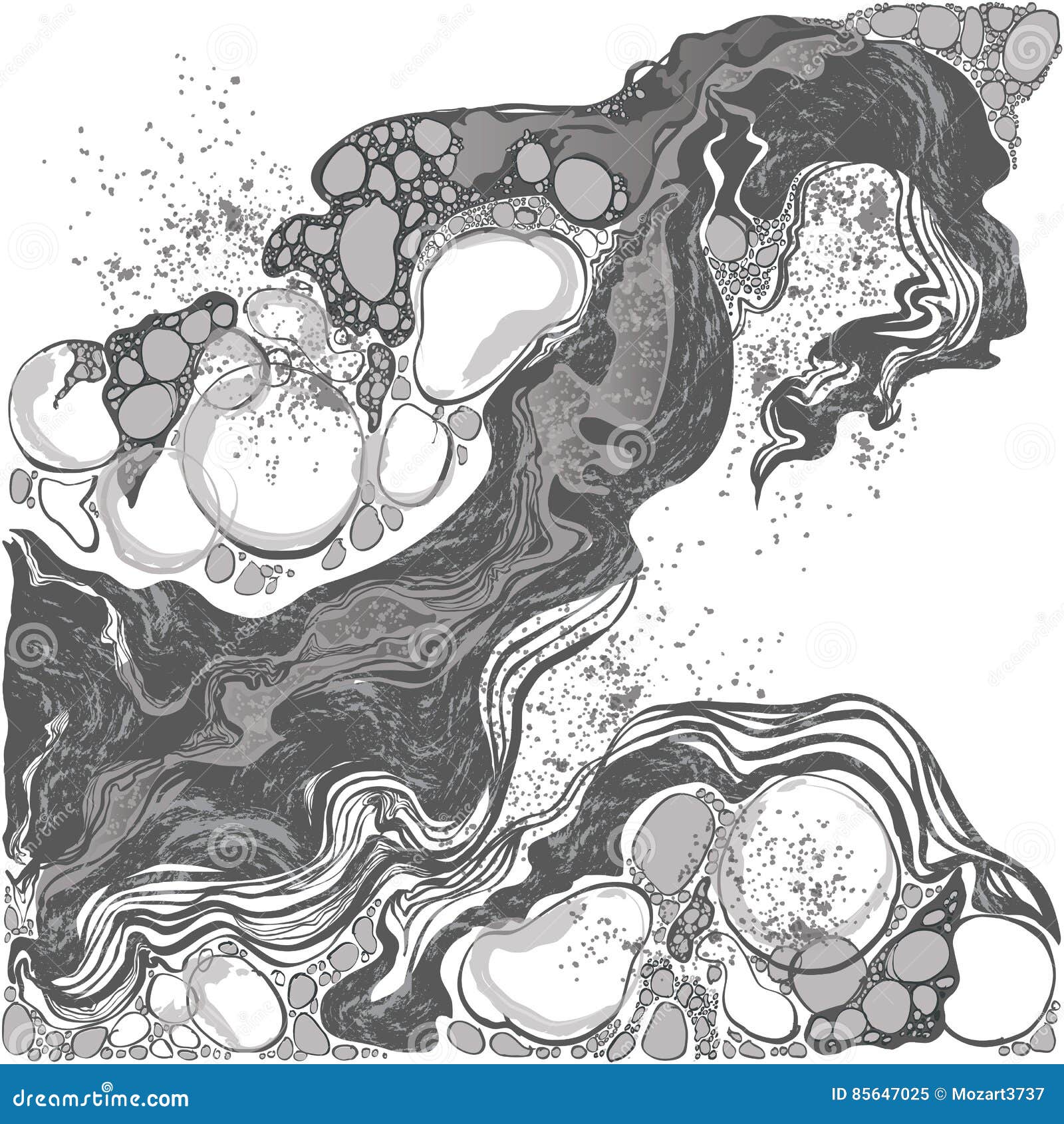 Hand-drawn Vector Marble Abstract Background Stock Vector ...