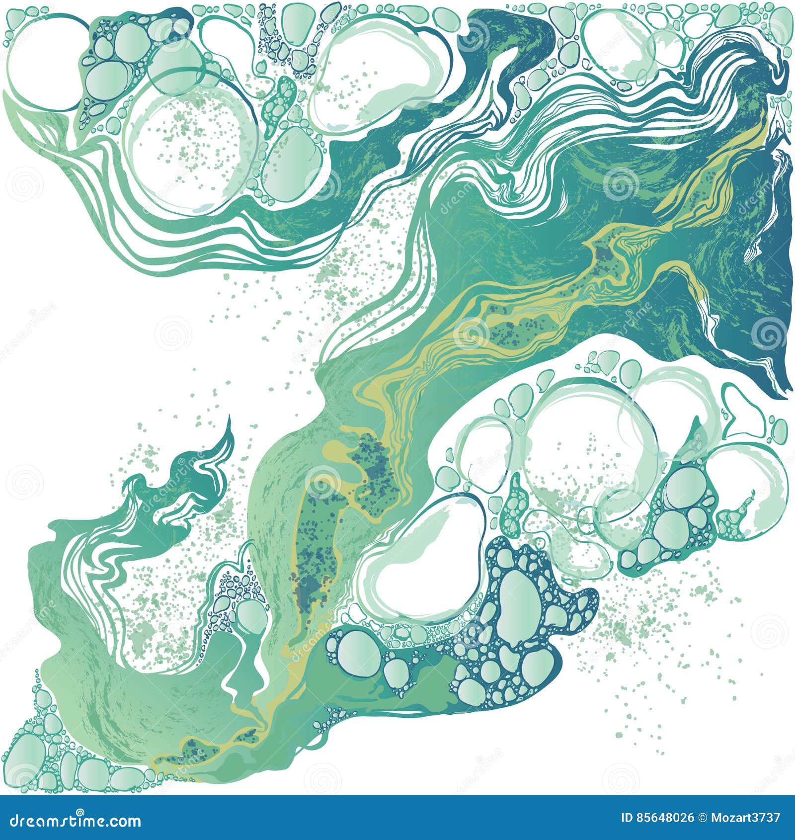 Hand-drawn Vector Marble Abstract Background Stock Vector ...