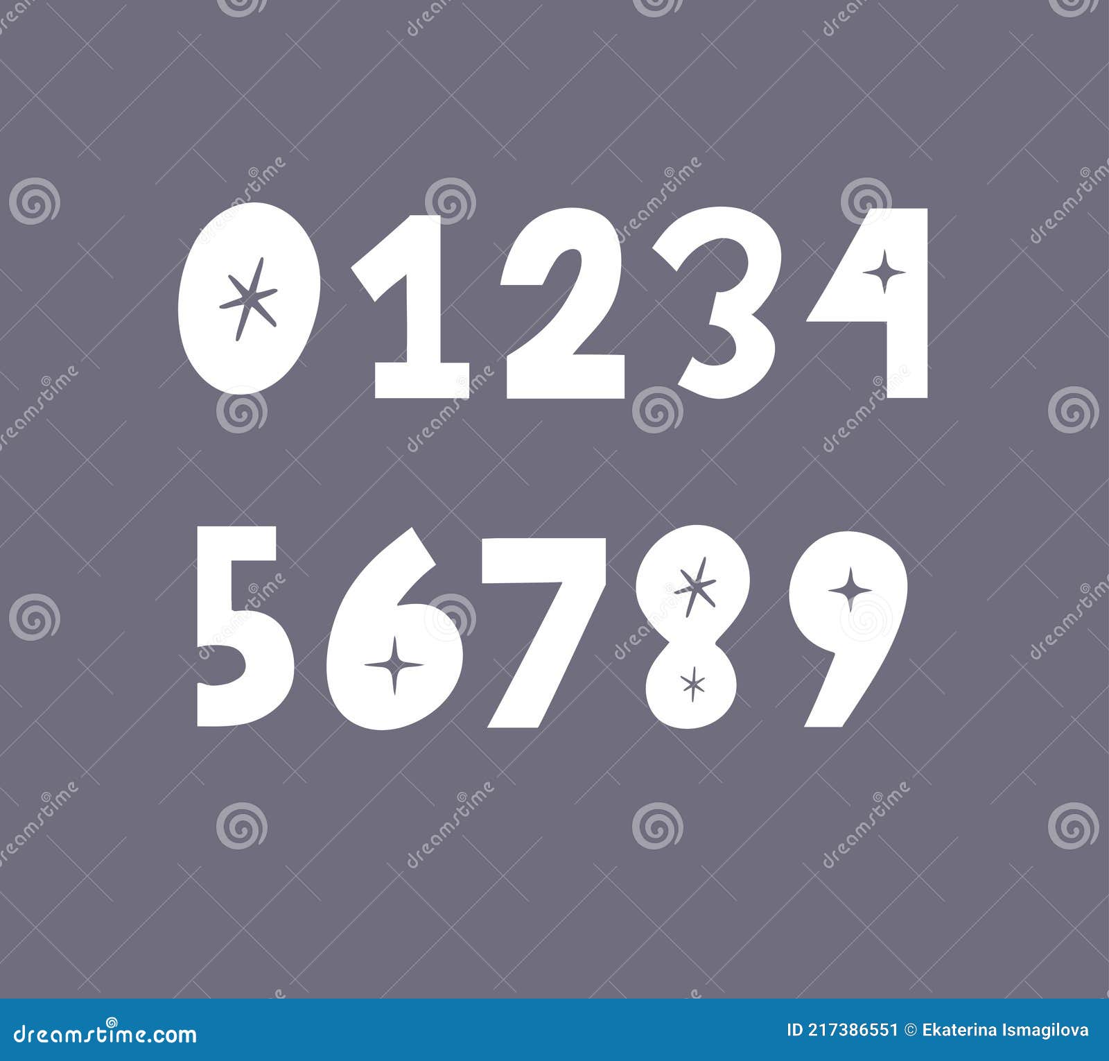 Hand Drawn Vector Numbers Font Abstract Doodle Vector Illustration ...