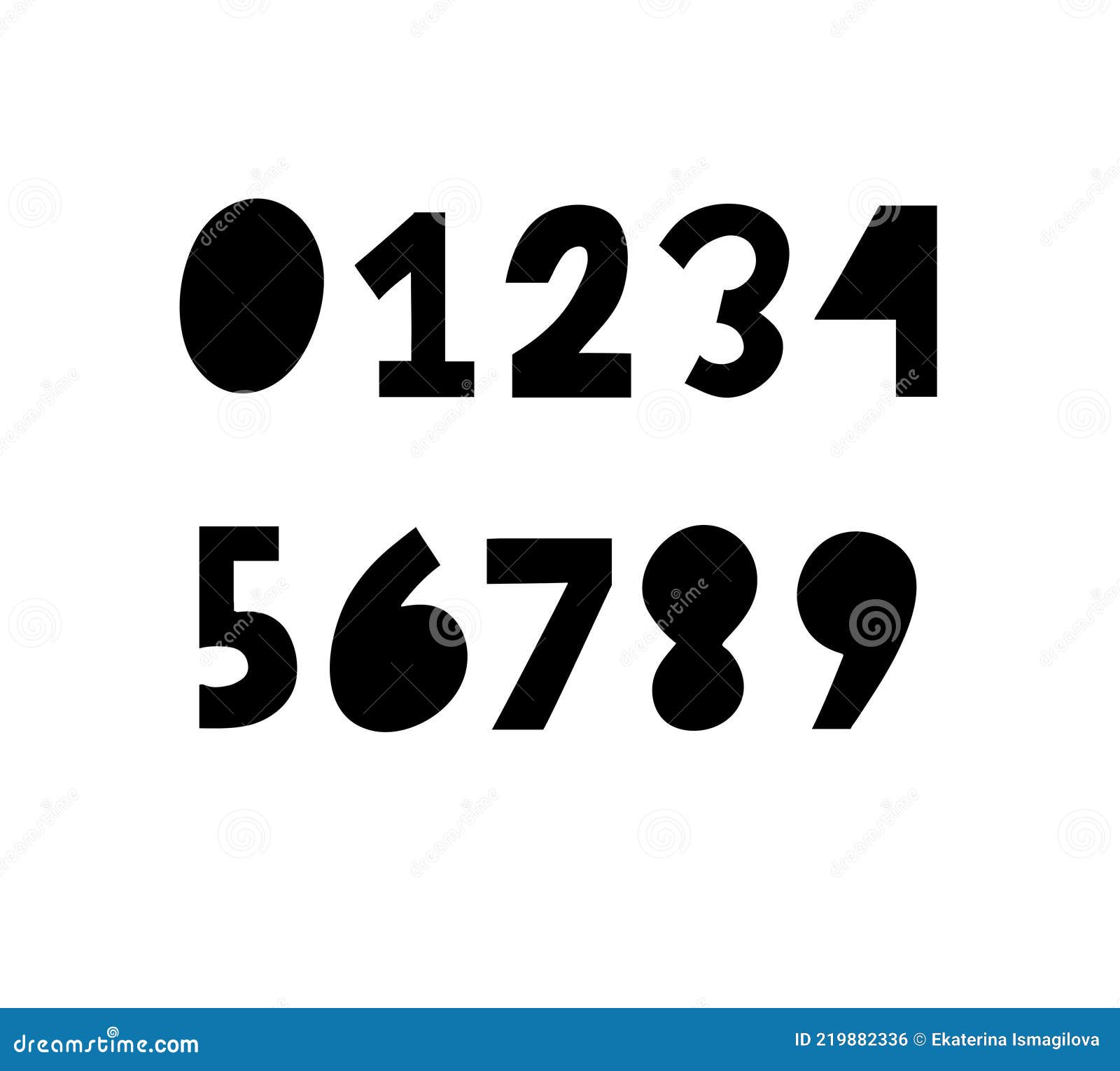 Hand Drawn Vector Numbers Font Abstract Doodle Vector Illustration ...