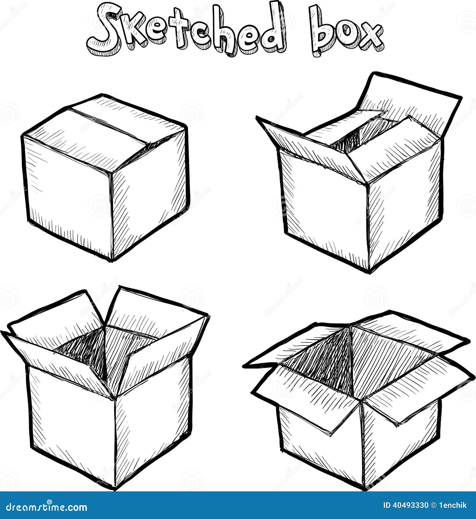 Hand-drawn Vector Open Box Stock Vector - Image: 40493330 Hand-drawn Vector Open Box Stock Vector - Image: 40493330