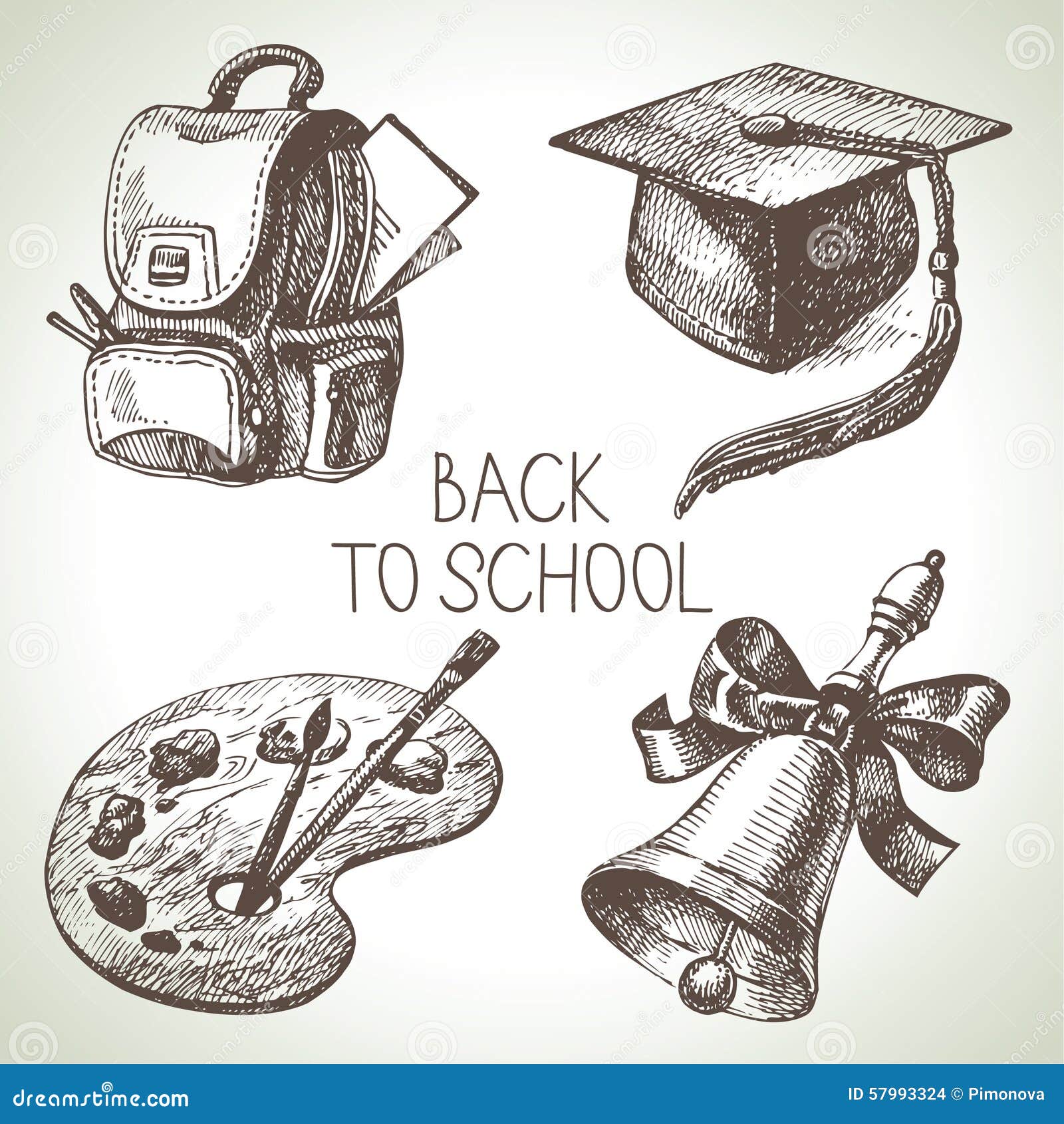 Hand Drawn Vector School Object Set Stock Vector - Illustration of child, graphic: 57993324