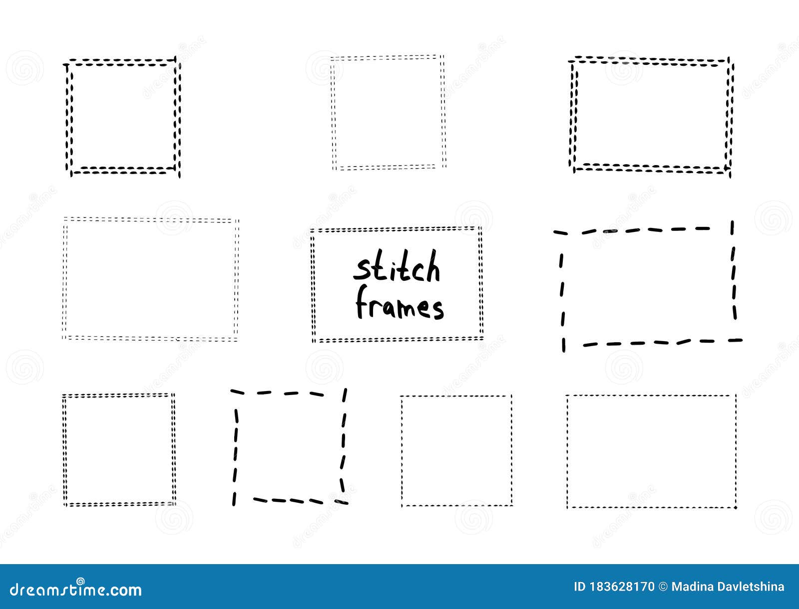 Hand Drawn Vector Scribble Frames Stock Vector - Illustration of mark ...