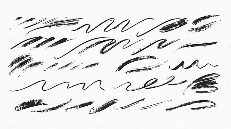 Hand-Drawn Vector Scribble Underline Set for Creative Design Projects ...