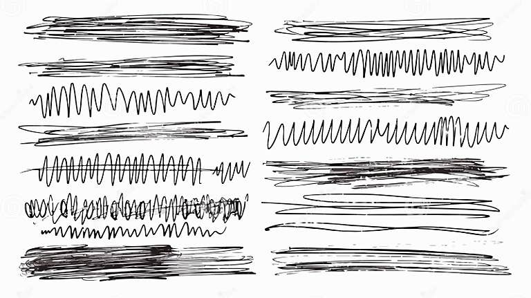 Hand-Drawn Vector Scribble Underline Set for Creative Design Projects ...