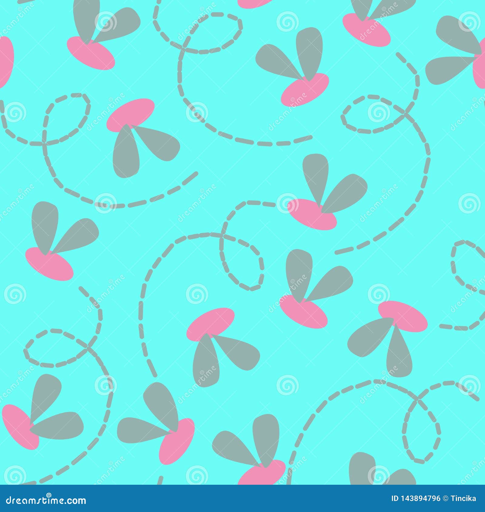 Hand Drawn Vector Seamless Repeat Pattern. Stock Vector - Illustration ...