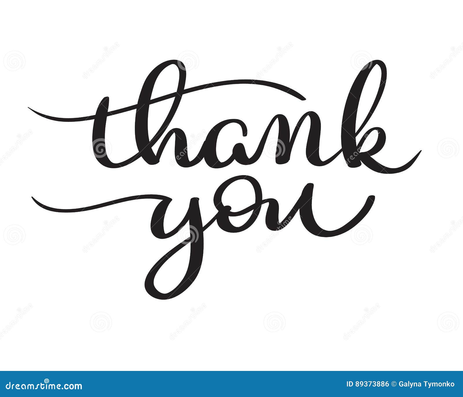 Vector Thank You Banner Decorated Gold Roses Shape. Hand Draw Floral ...