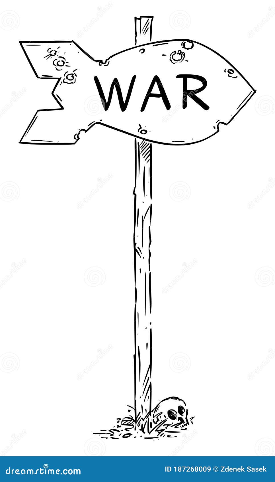 Vector Hand Drawn Traffic Arrows Sign in Shape of Nuclear Atomic Bomb ...