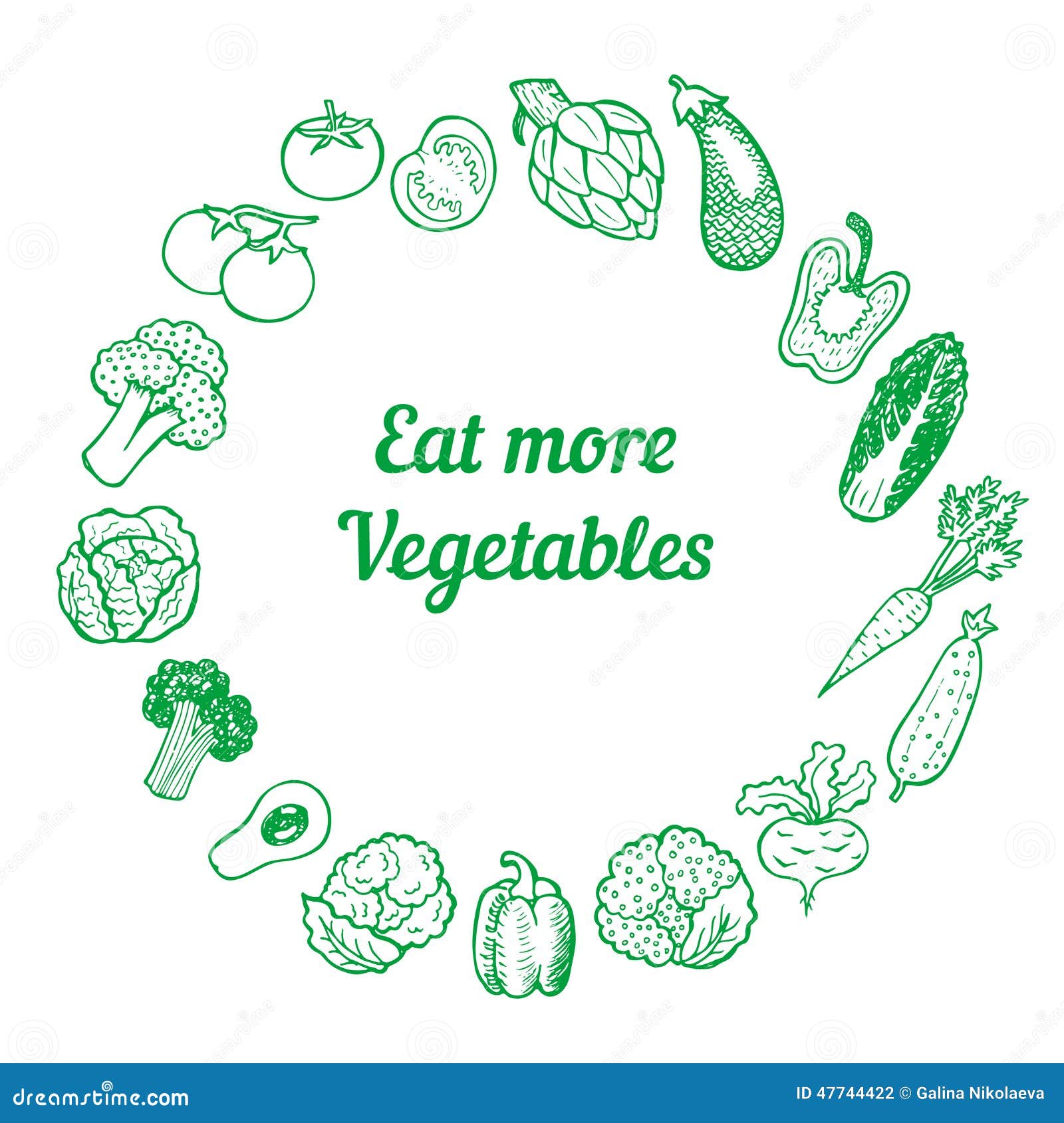 Hand Drawn Vegetable Frame. Stock Illustration - Illustration of ...