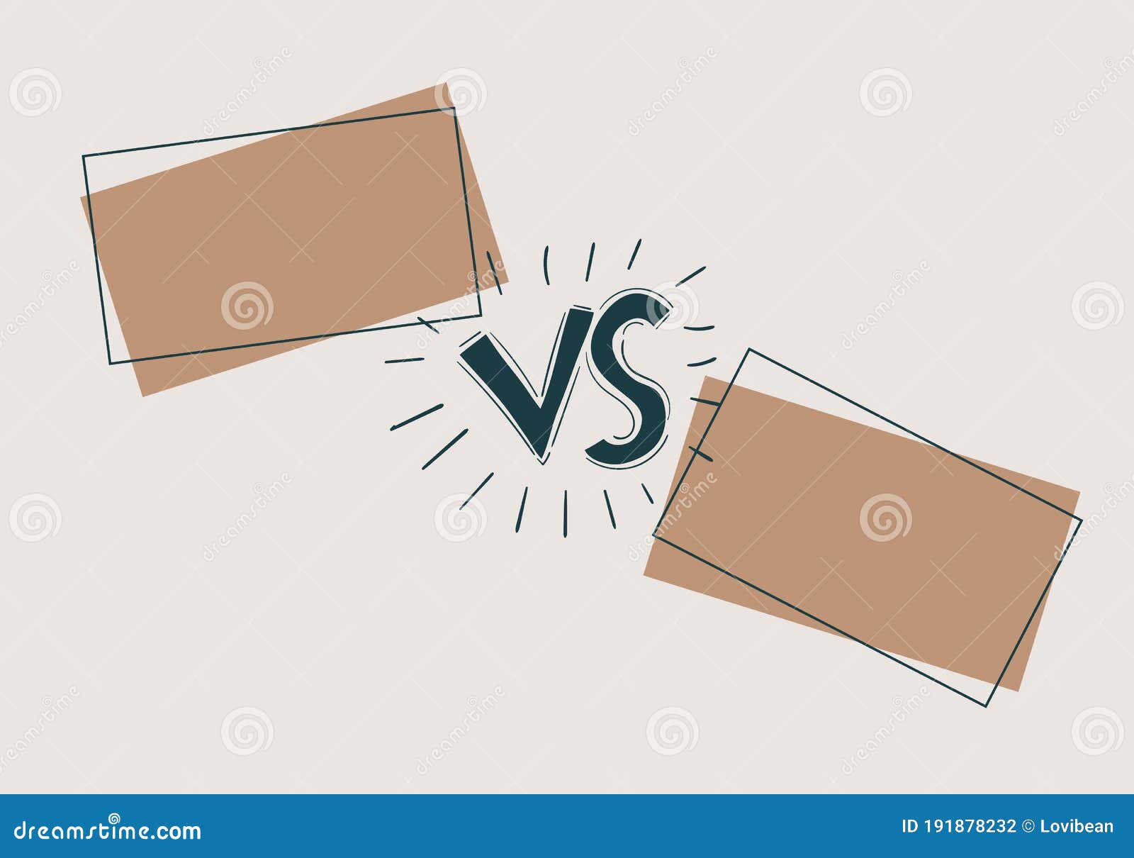 Hand Drawn Versus Template Vector. Creative Design for Infographic ...