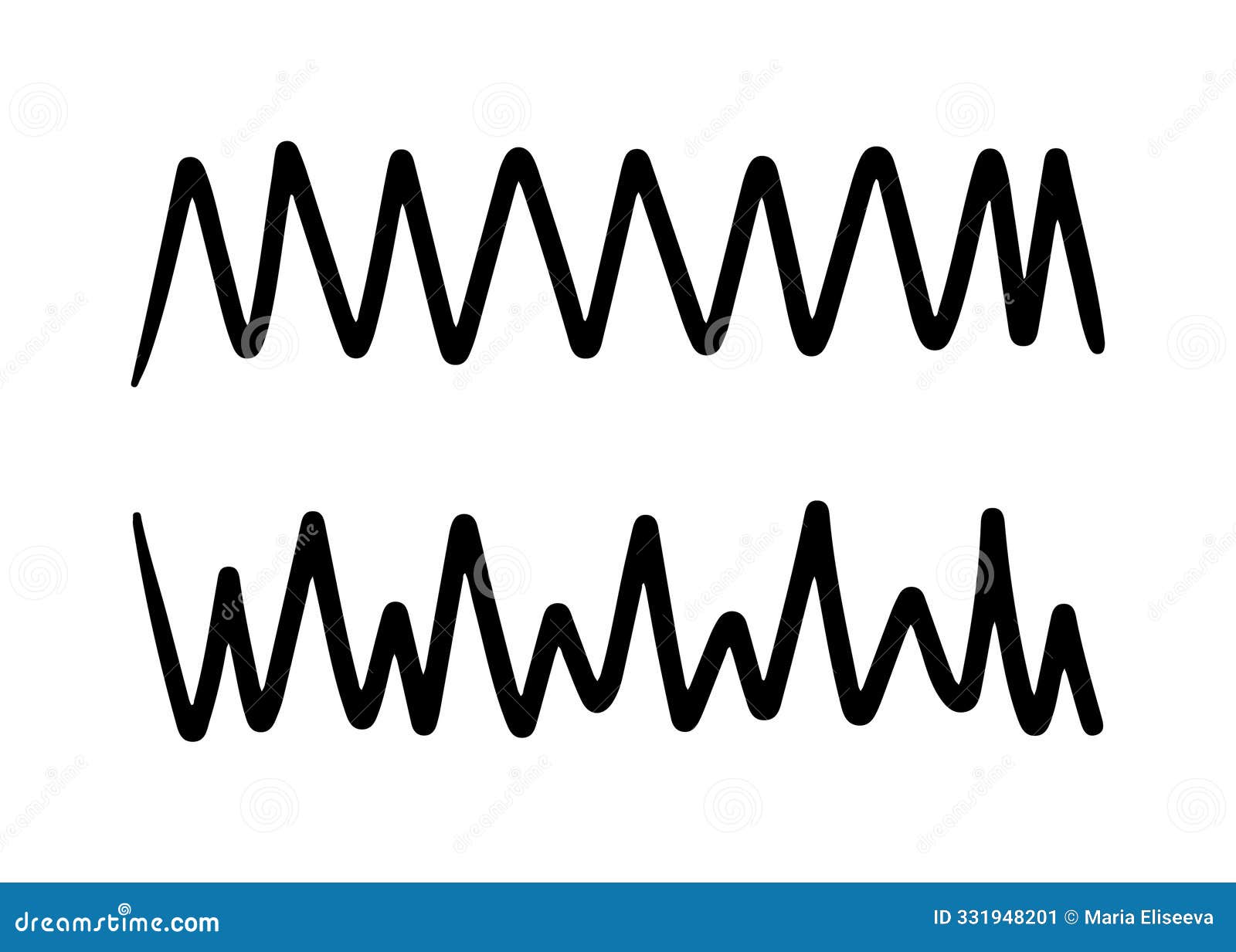 Hand Drawn Vertical Lines by Pen. Doodle Strokes, Underlines by Pencil ...