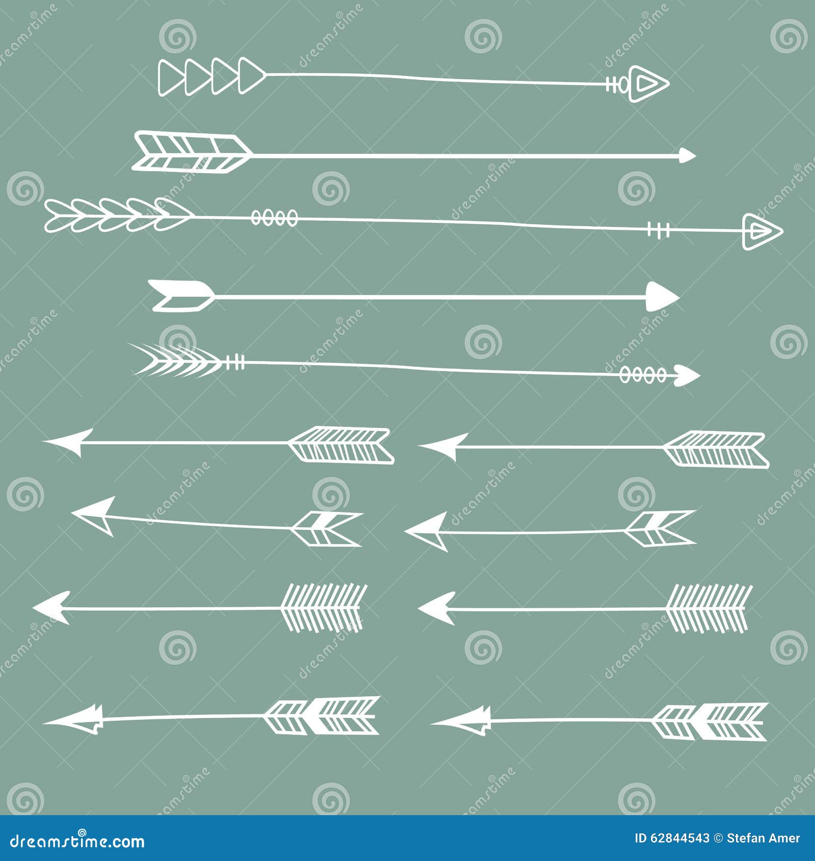 Hand drawn vintage arrows stock vector. Illustration of pattern - 62844543