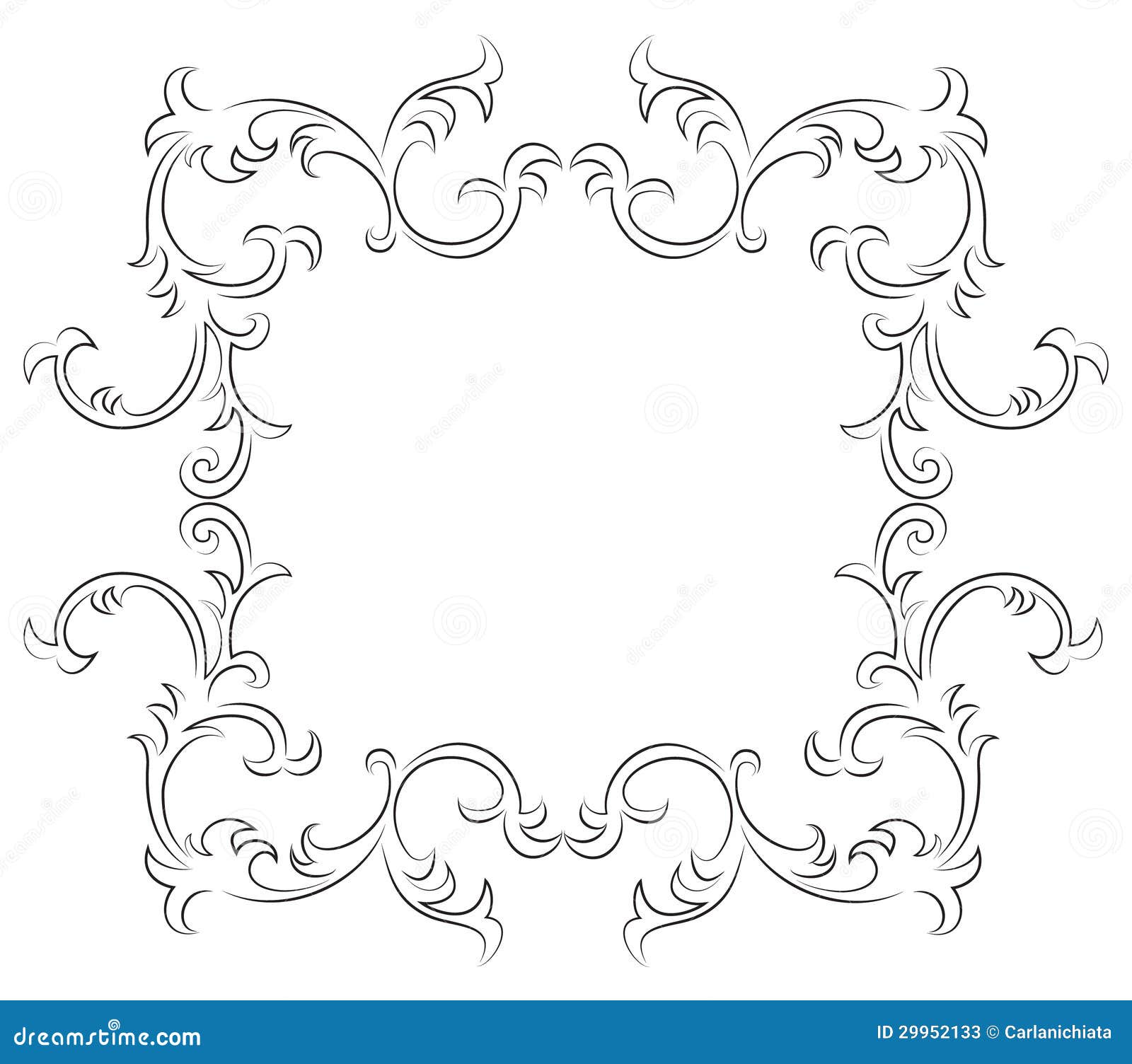 Filigree stock vector. Illustration of vintage, frame - 29952133