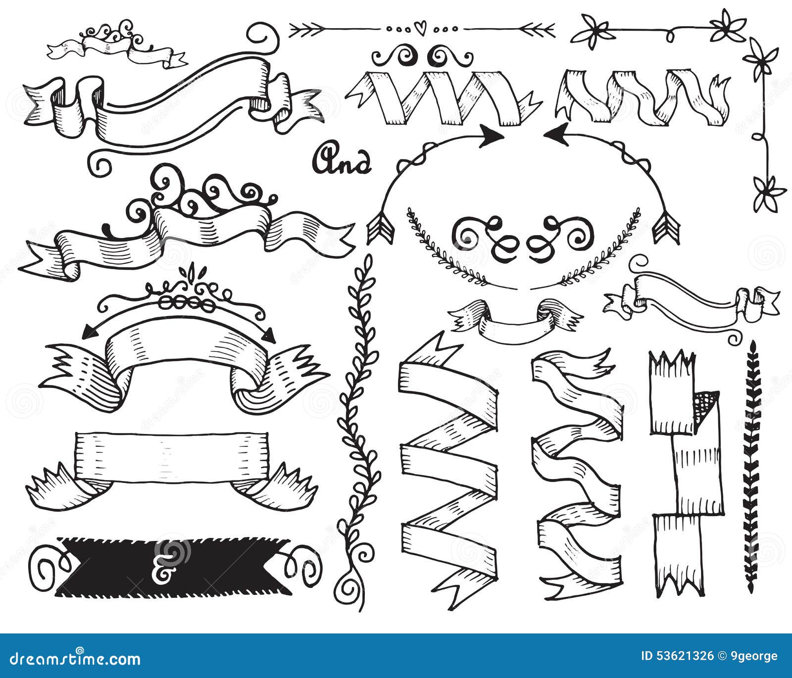Hand Drawn Vintage Label stock vector. Illustration of decorative ...
