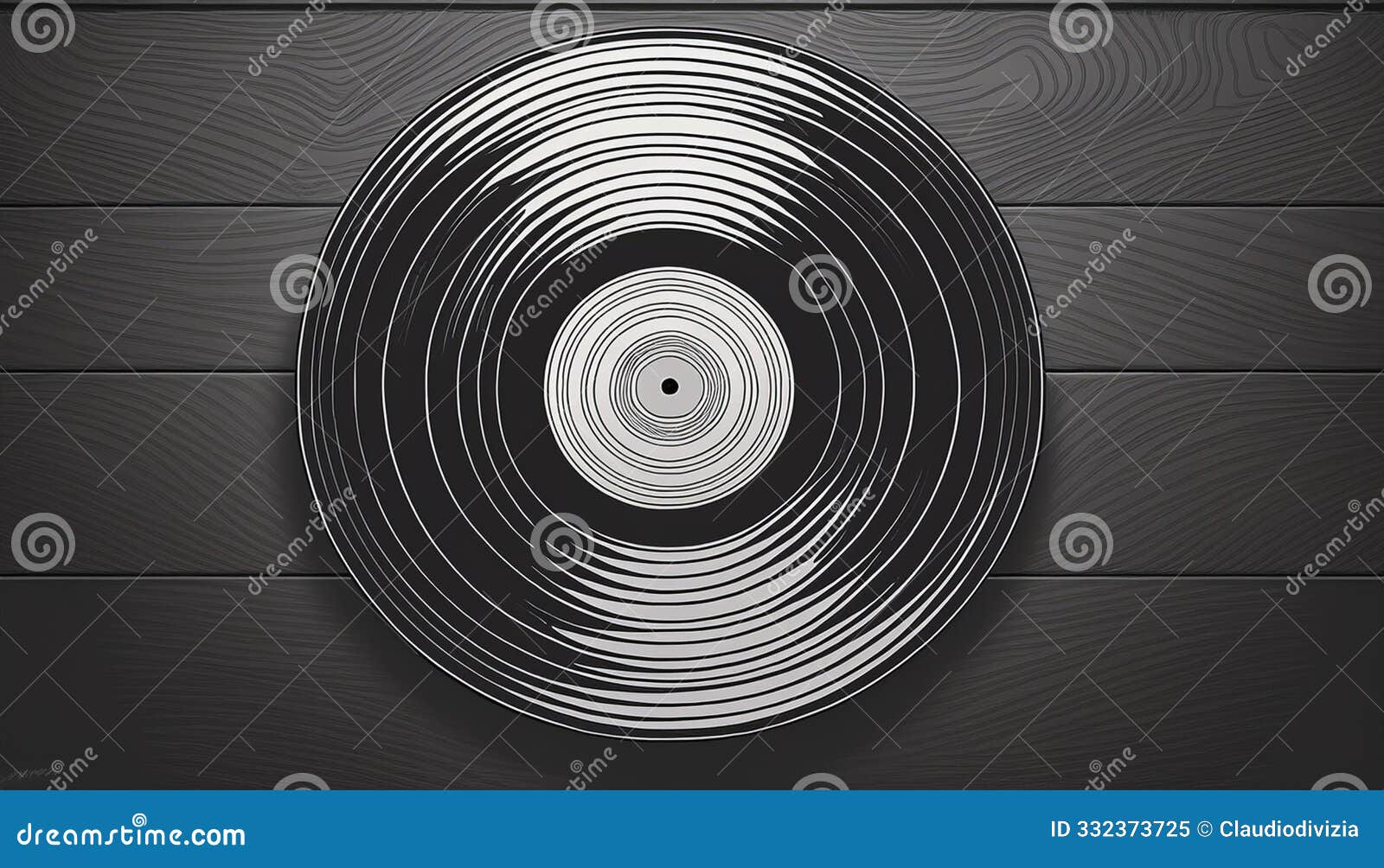 Handdrawn Vinyl Record, AI Generated Stock Illustration - Illustration ...