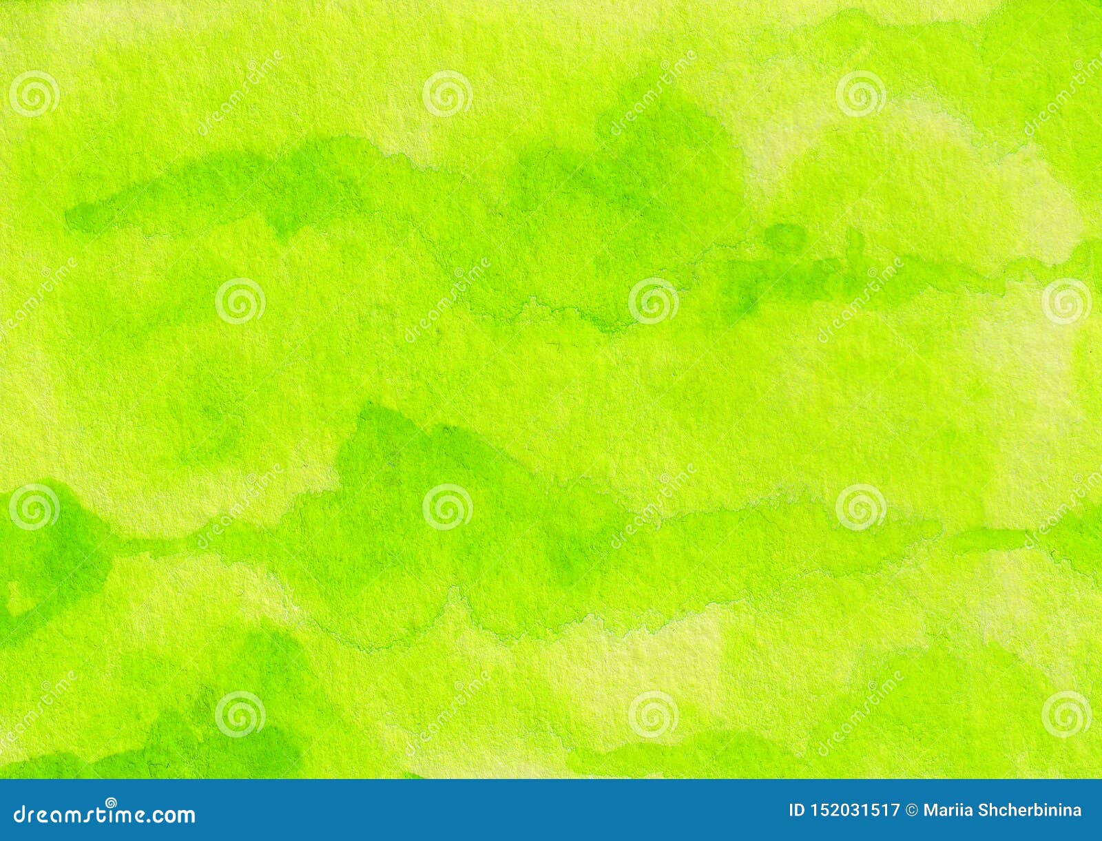 Hand Drawn Watercolor Abstract Light Green Acid Ink Background Stock ...