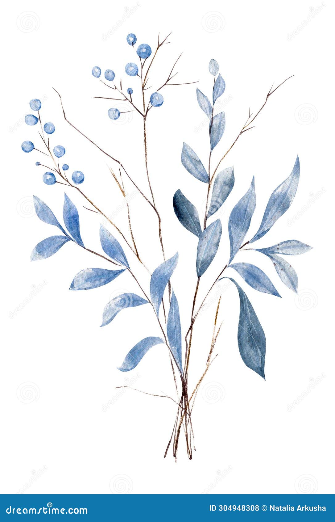 Blue Branches On A Dark Background With A Glow Effect Royalty-Free ...