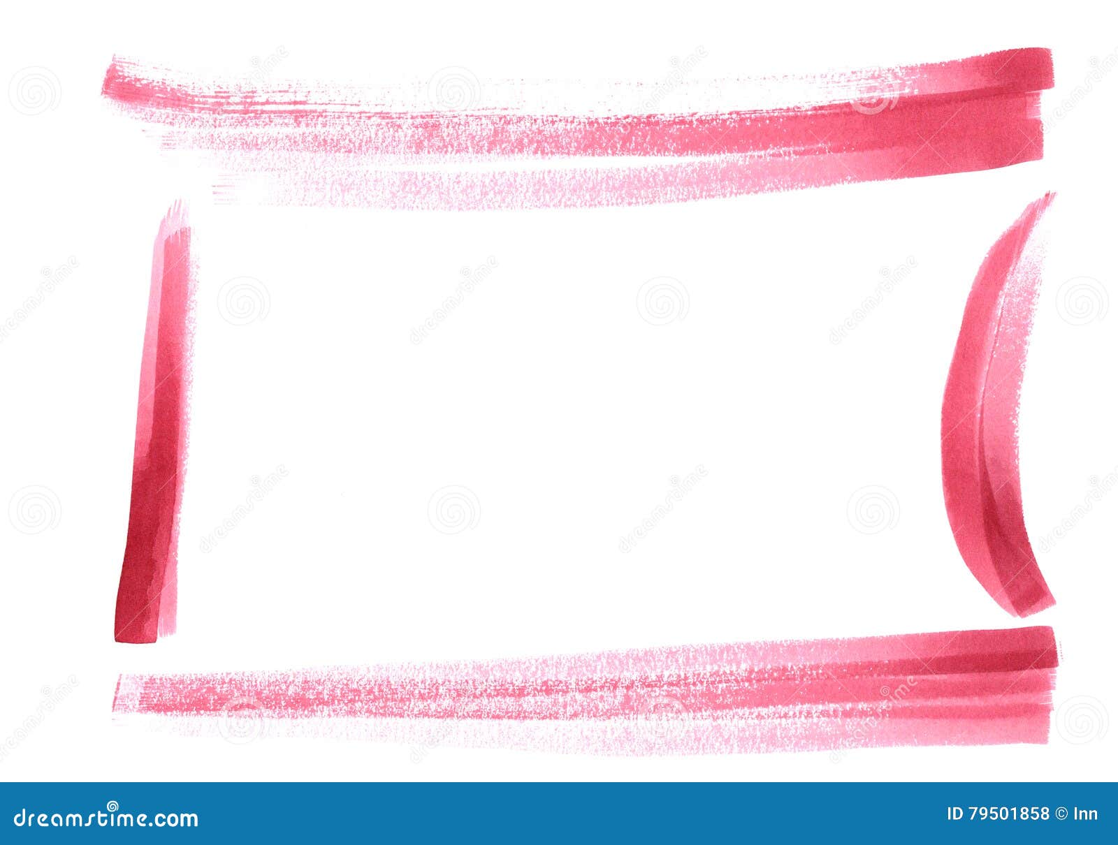 Hand Drawn Watercolor Frame Elements Red Stock Illustration ...