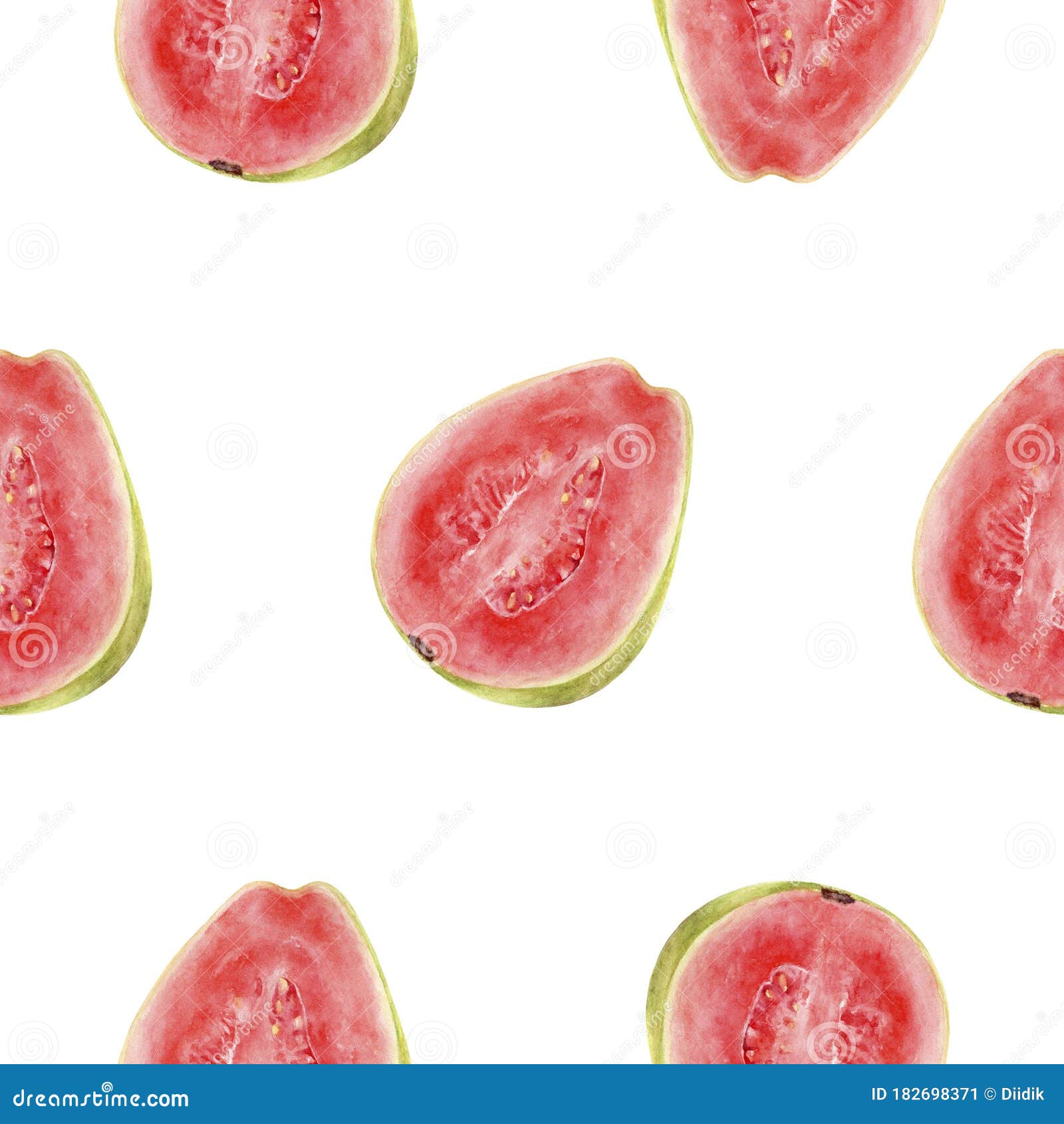 Hand Drawn Watercolor Guava Hand Drawn Watercolor Illustration ...