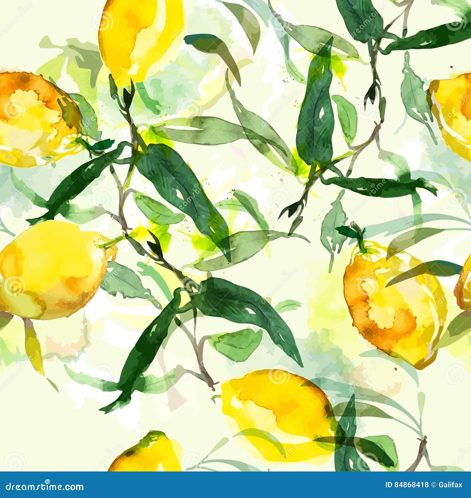 Hand Drawn Watercolor Painting Lemon Stock Vector - Illustration of ...