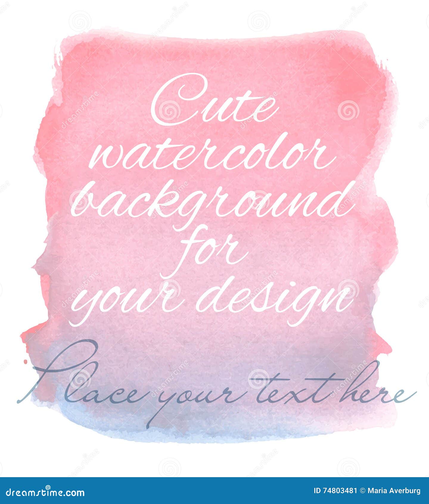 Hand Drawn Watercolor Pastel Background with Text Stock Vector ...