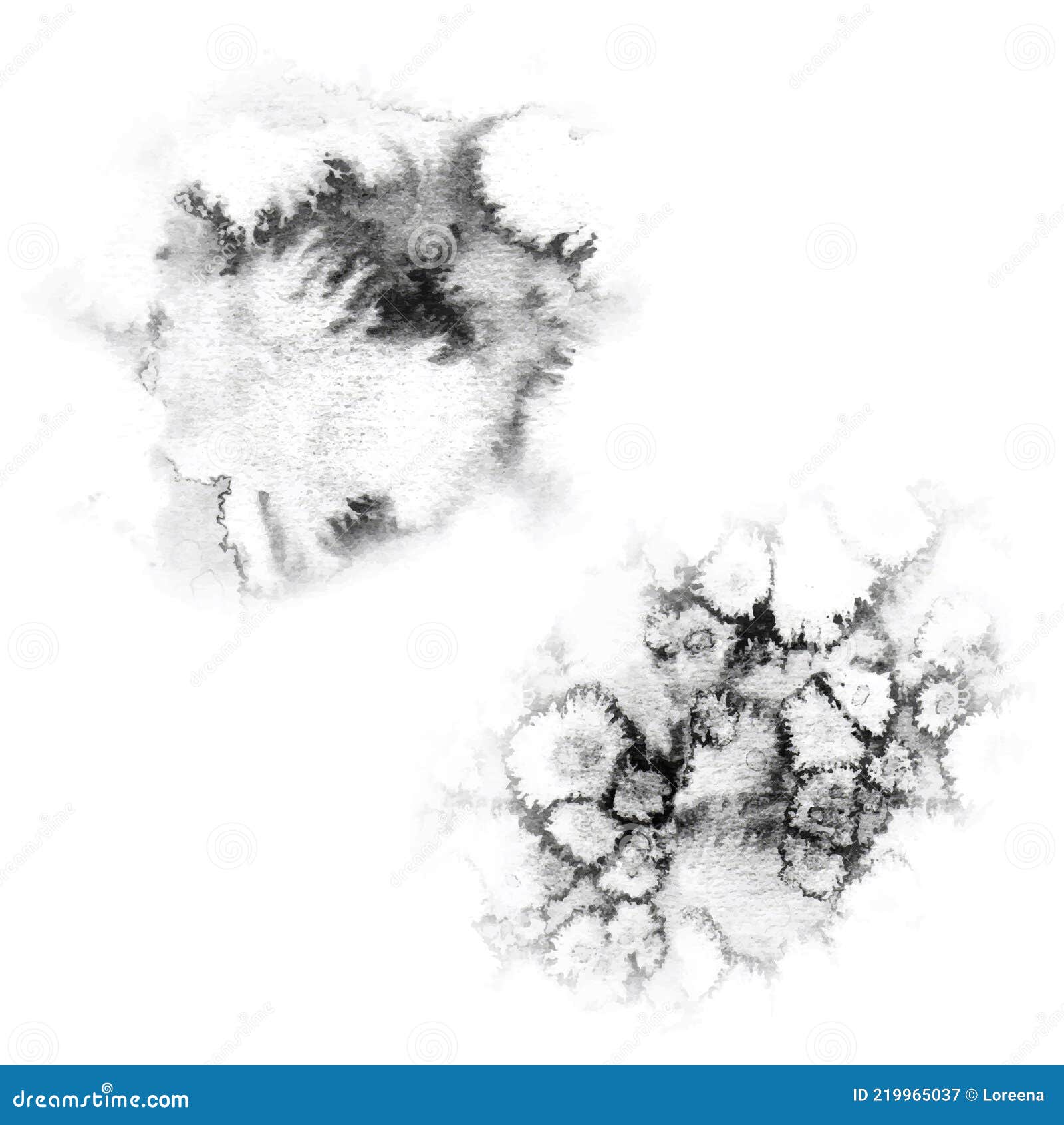 Hand Drawn Watercolor Stains with Paper Texture Stock Vector ...