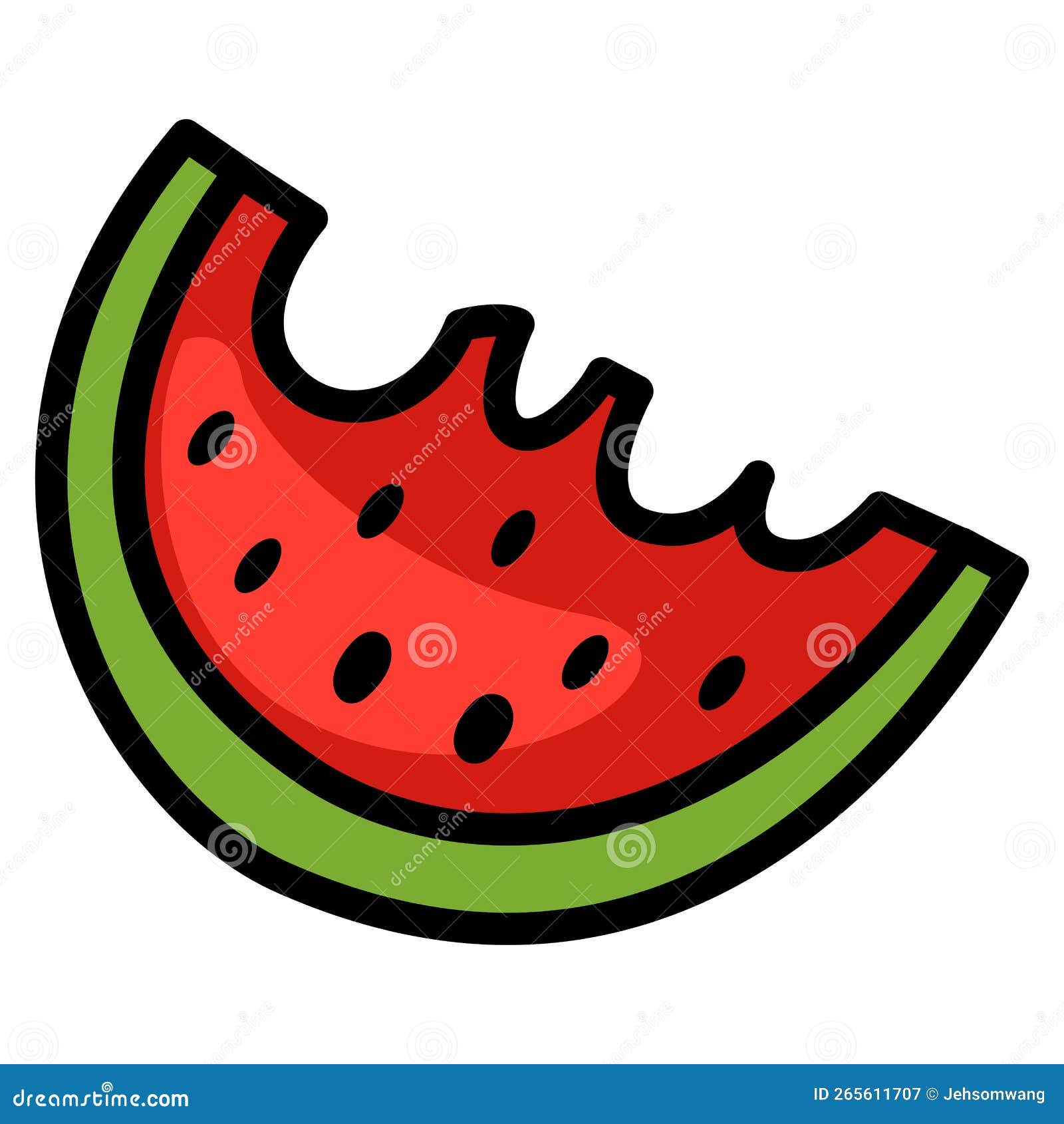 Hand drawn watermelon stock vector. Illustration of harvest - 265611707