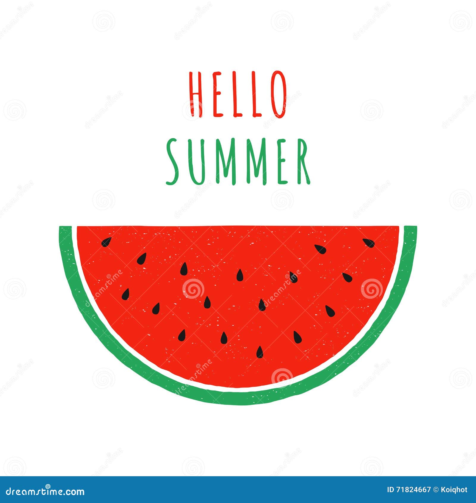 Hand drawn watermelon stock vector. Illustration of melon - 71824667