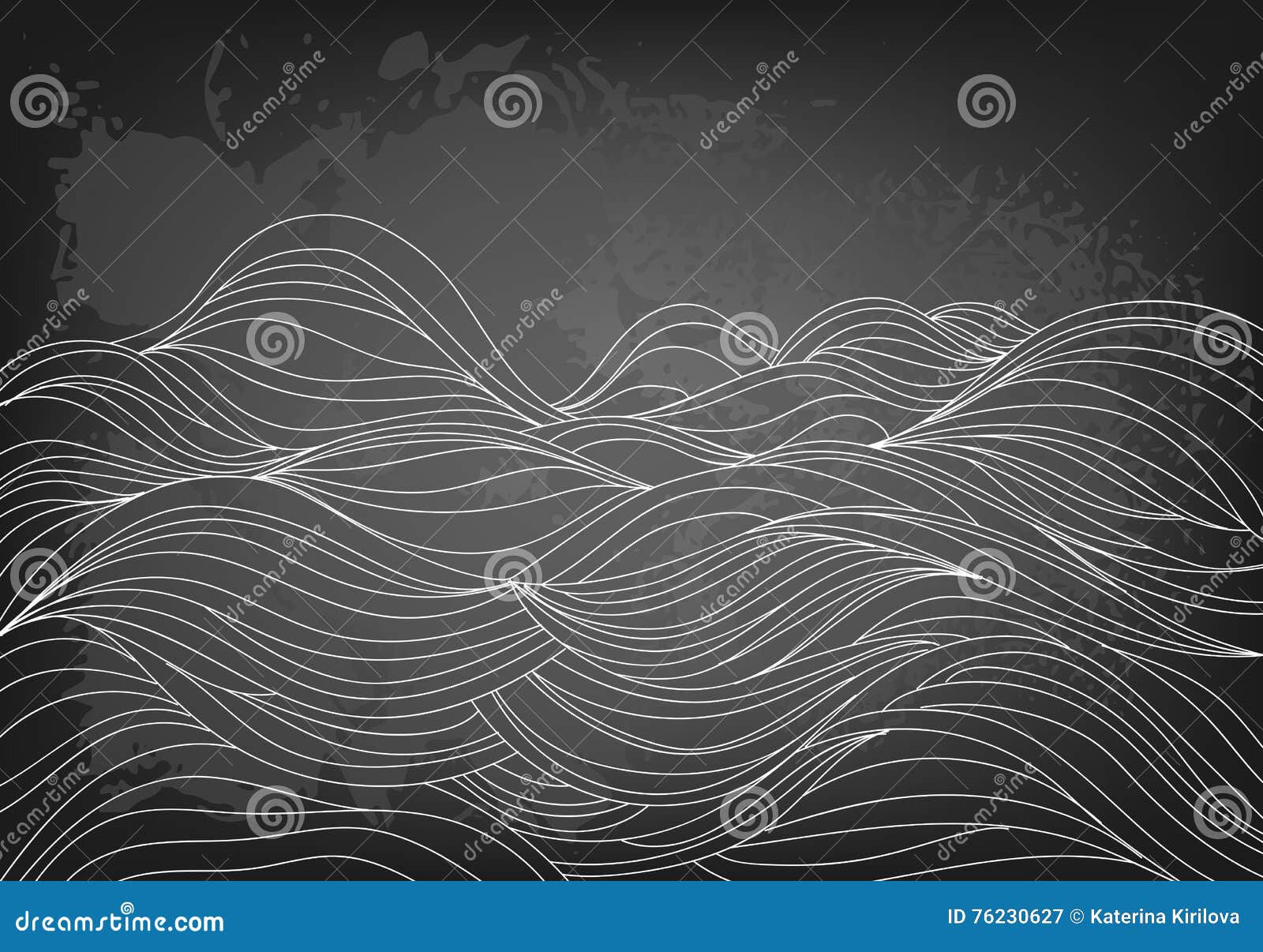 Hand drawn waves stock illustration. Illustration of season - 76230627