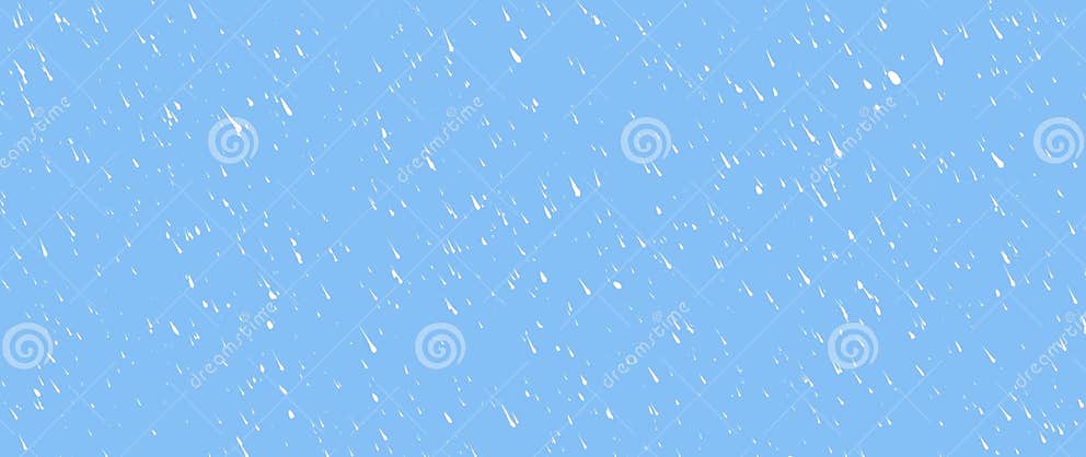 Hand-drawn White Diagonal Raindrop on Blue Background. Seamless Texture ...