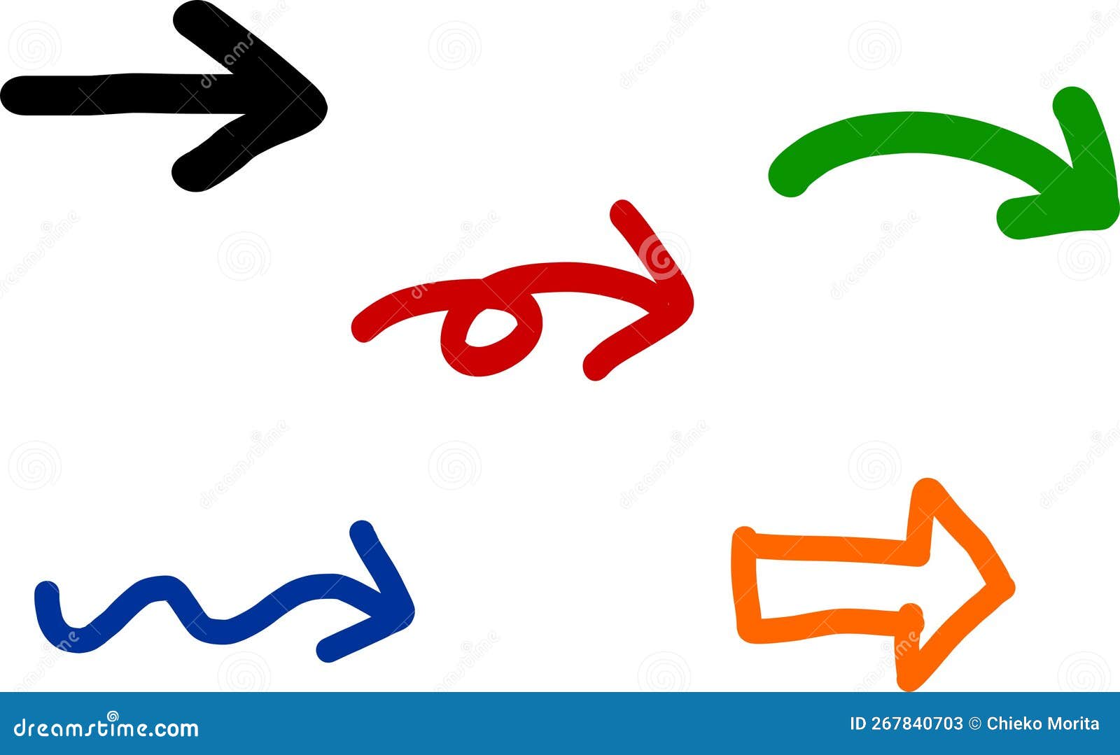 Hand drawn wind arrow icon stock vector. Illustration of moving - 267840703