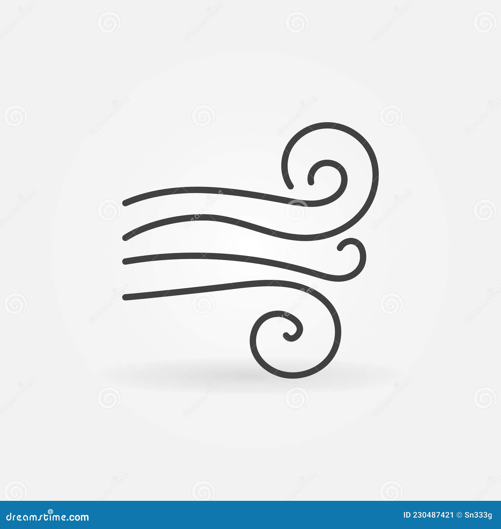 Wind Flows. Realistic 3d Air Flows Effect, Different Shapes Isolated On ...