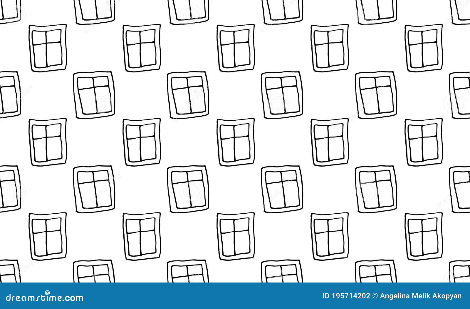 Hand drawn windows stock vector. Illustration of meditation - 195714202