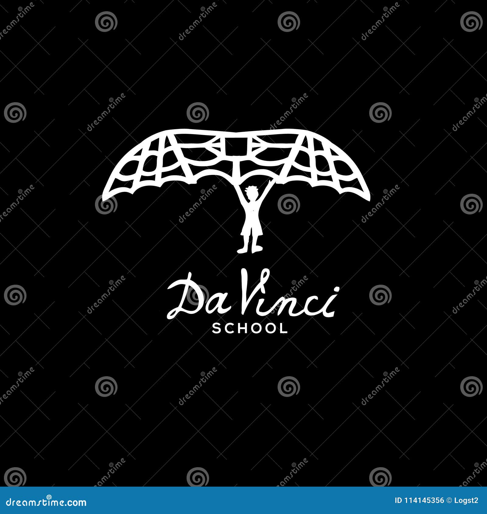 Hand Drawn Wings Vector. School Logo Stock Vector - Illustration of ...