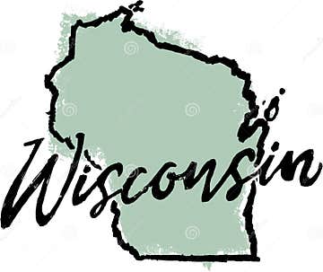 Hand Drawn Wisconsin State Sketch Stock Vector - Illustration of ...