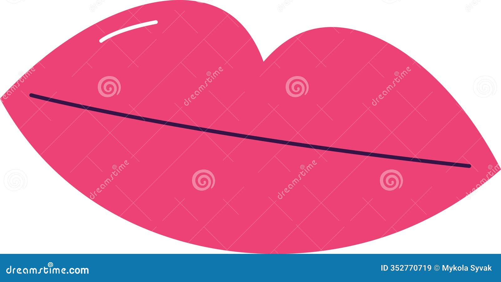 Hand Drawn Women Lips stock vector. Illustration of sketch - 352770719