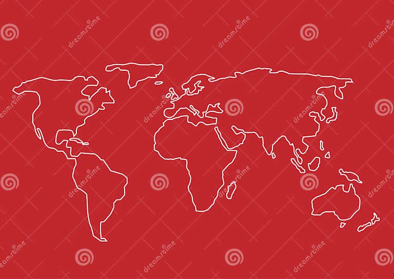 Hand drawn World map stock vector. Illustration of global - 91267231