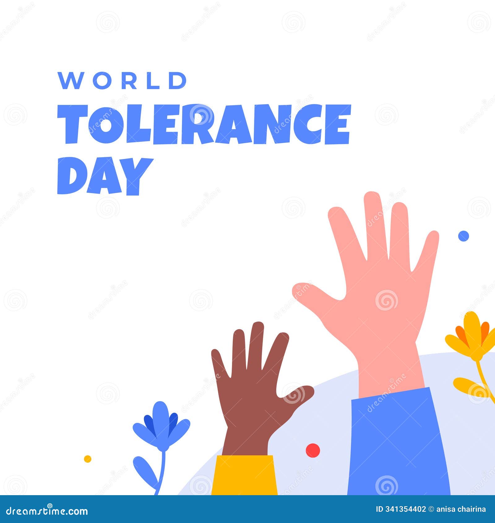 Hand Drawn World Tolerance Day Illustration Collection Stock ...