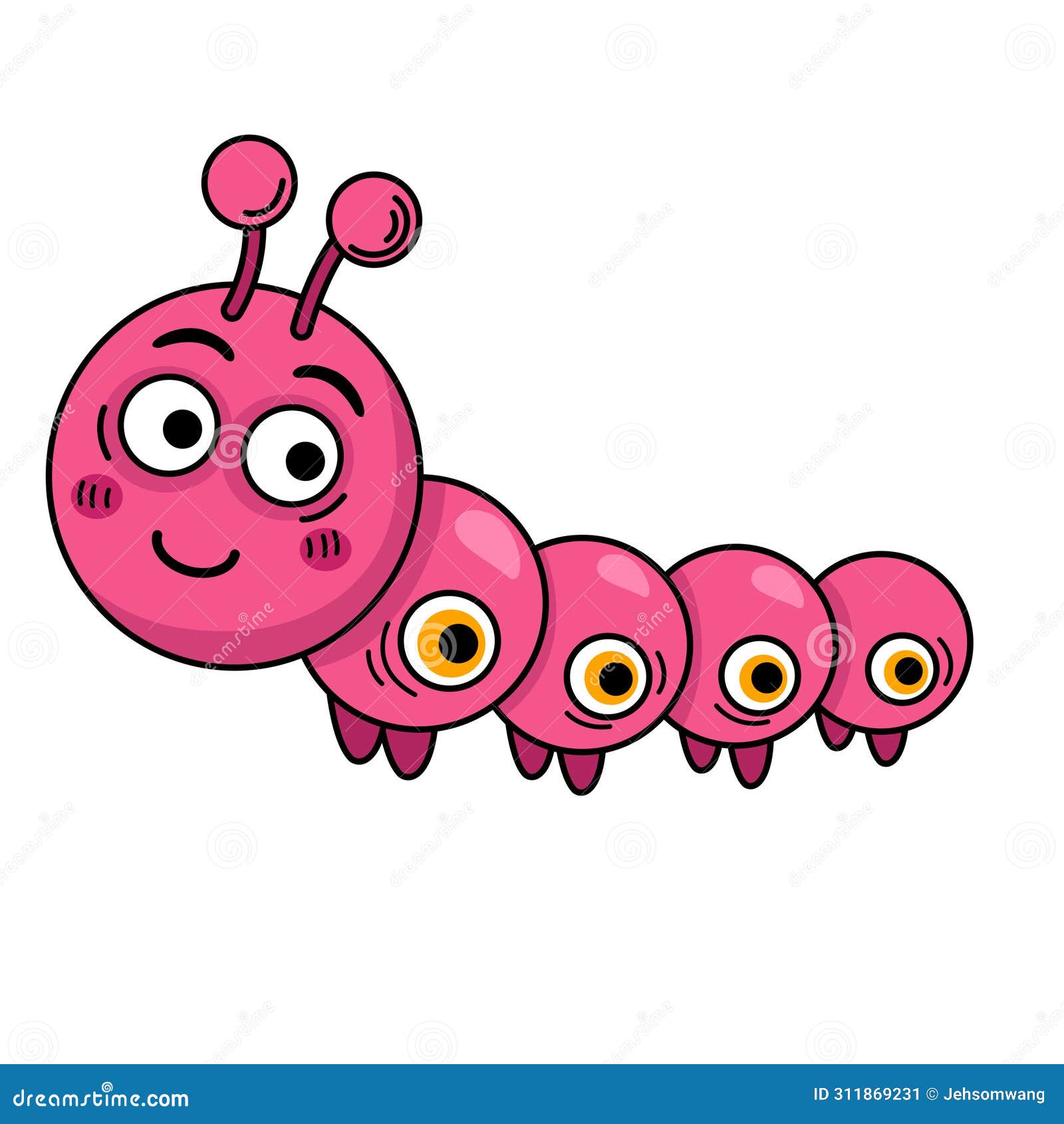Worm Character With Chart Royalty-Free Illustration | CartoonDealer.com ...
