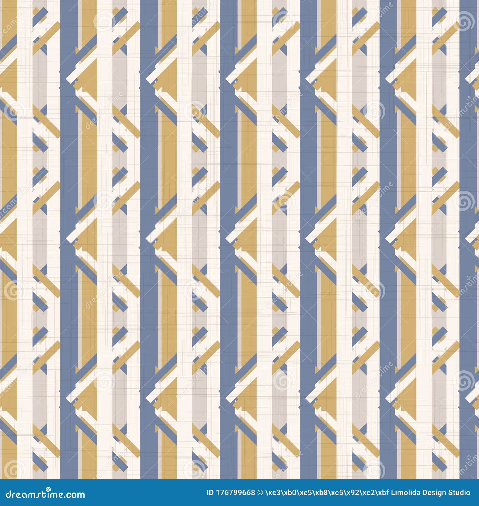 Hand Drawn Woven Wonky Gingham Check Seamless Pattern. Vector Textured ...