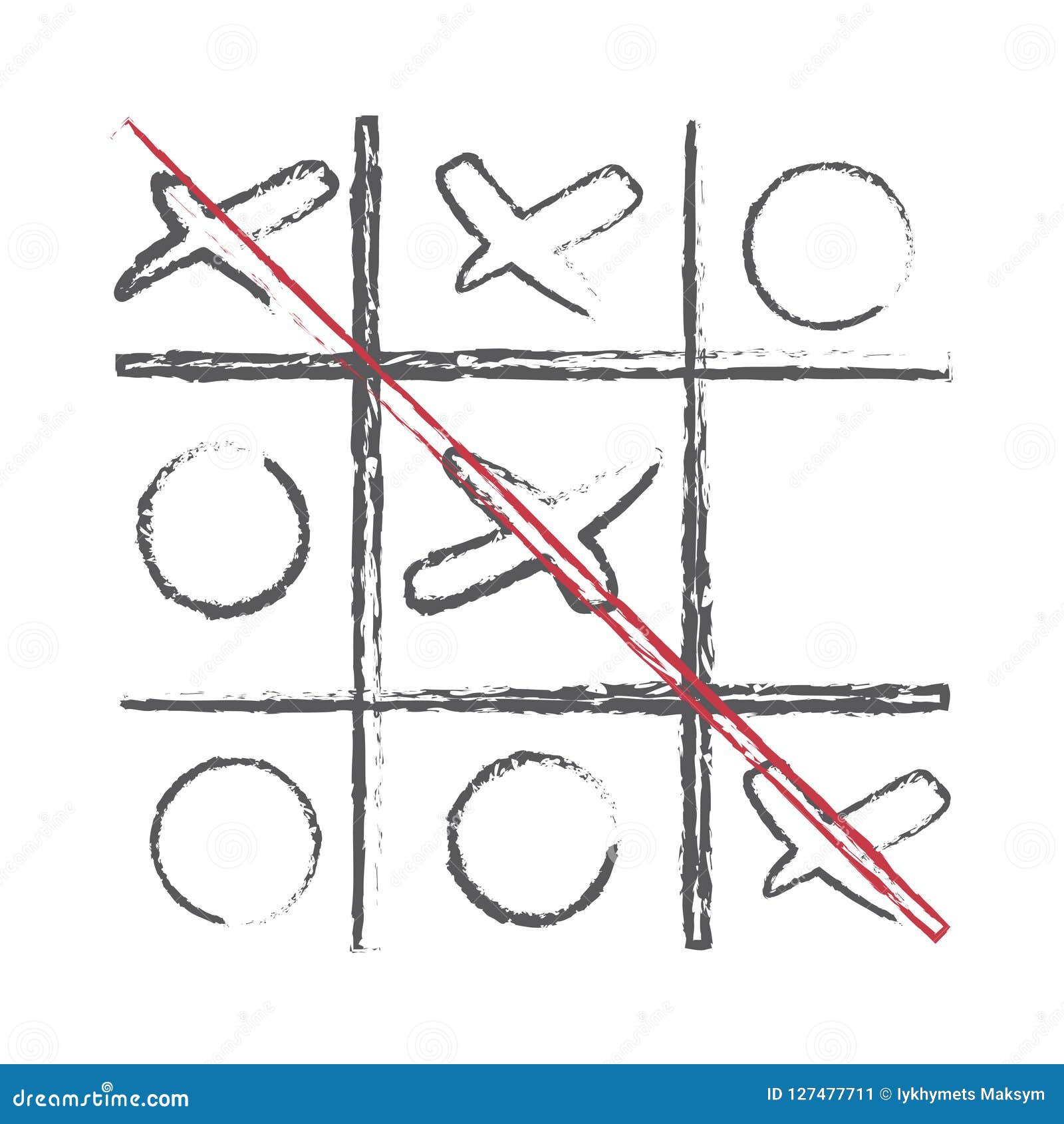 Hand Drawn XO Vector Scribble Icon Symbol Illustration Black Lines ...