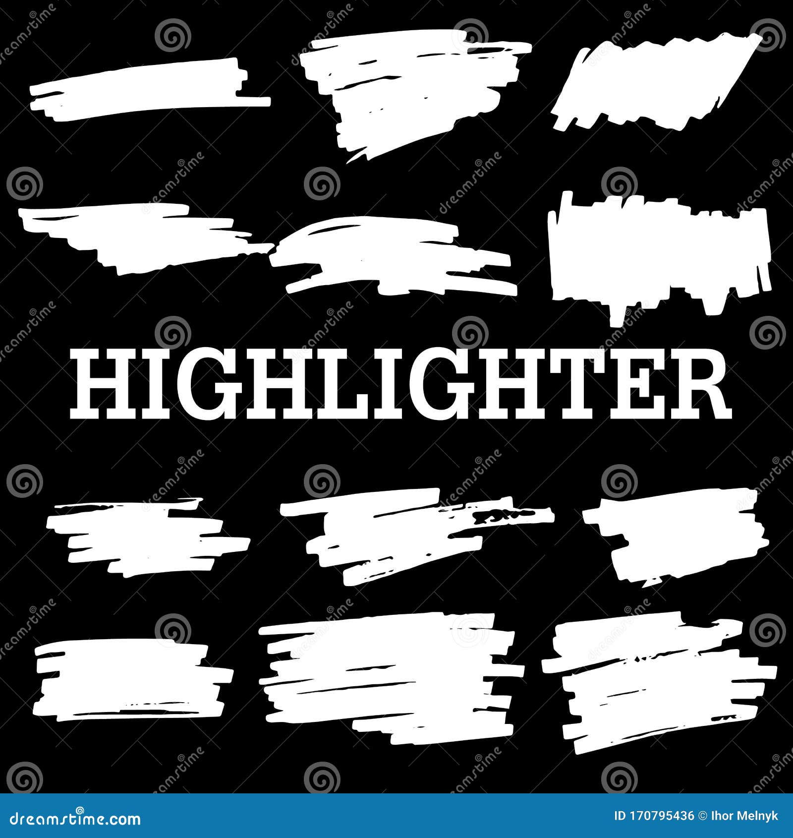 White highlight marker stock vector. Illustration of concept - 170795436